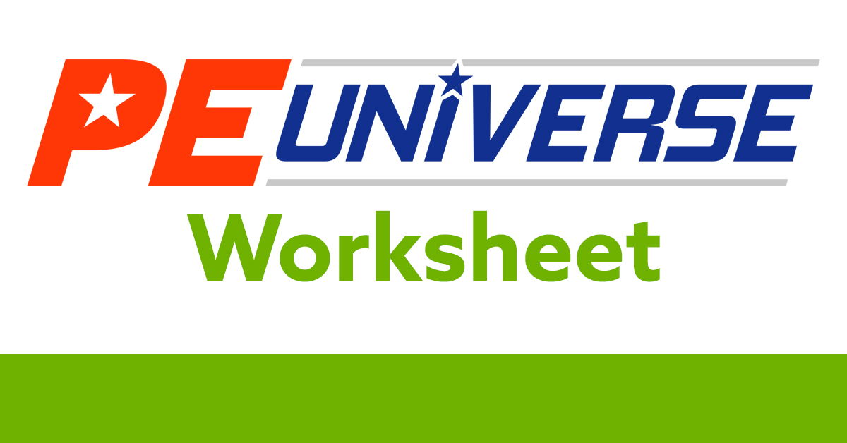 Fitnessgram Goal Sheet | PEUniverse.com